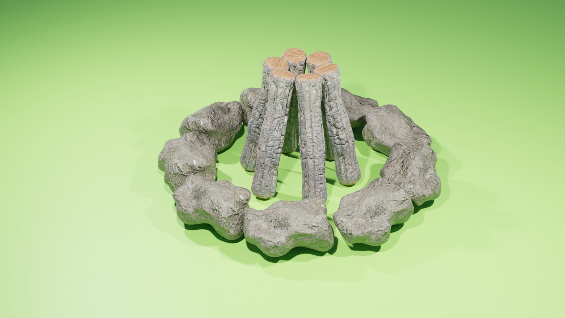 Campfire Stones And Wood 3D - TurboSquid 2375420