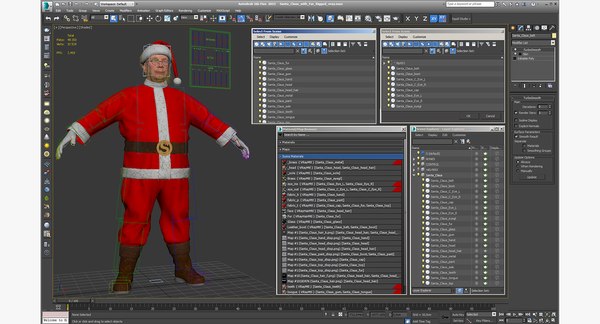 Santa claus fur rigged 3D model - TurboSquid 1216924