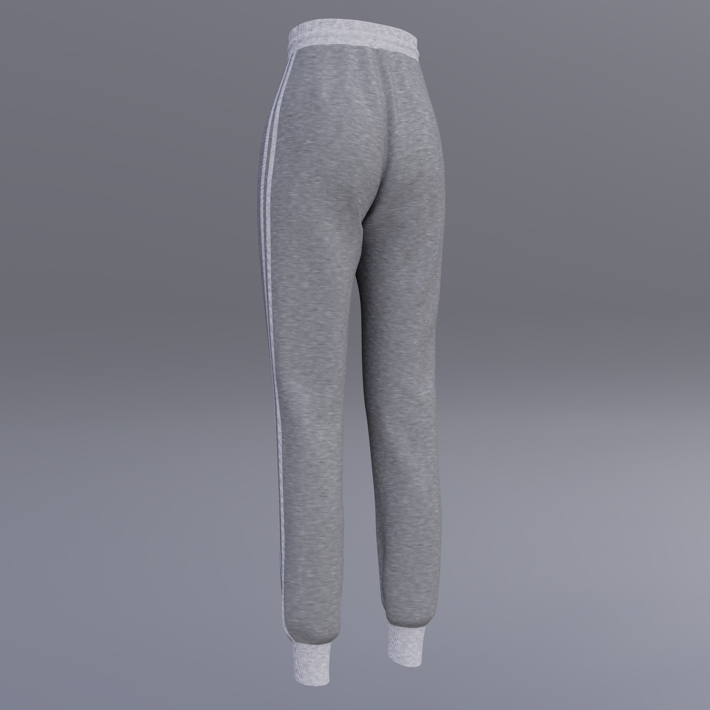 3D model grey sweatpants female joggers - TurboSquid 1467219