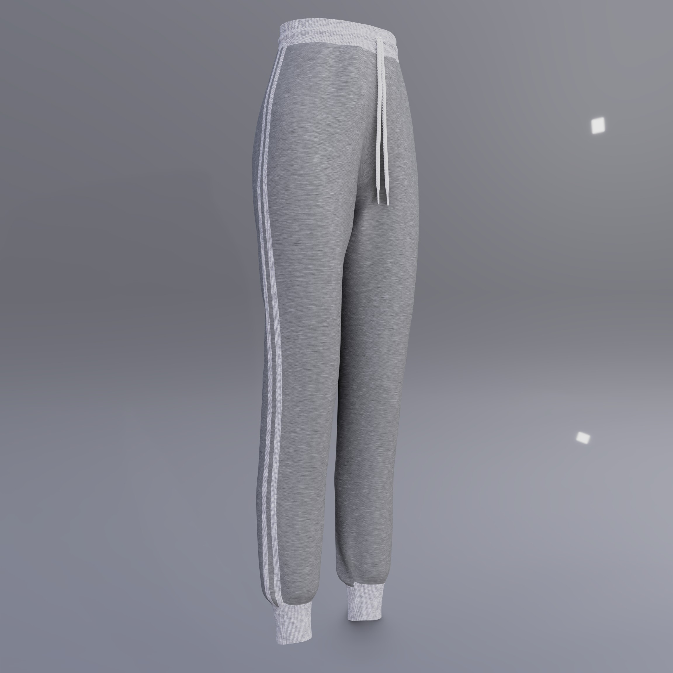 3D model grey sweatpants female joggers - TurboSquid 1467219