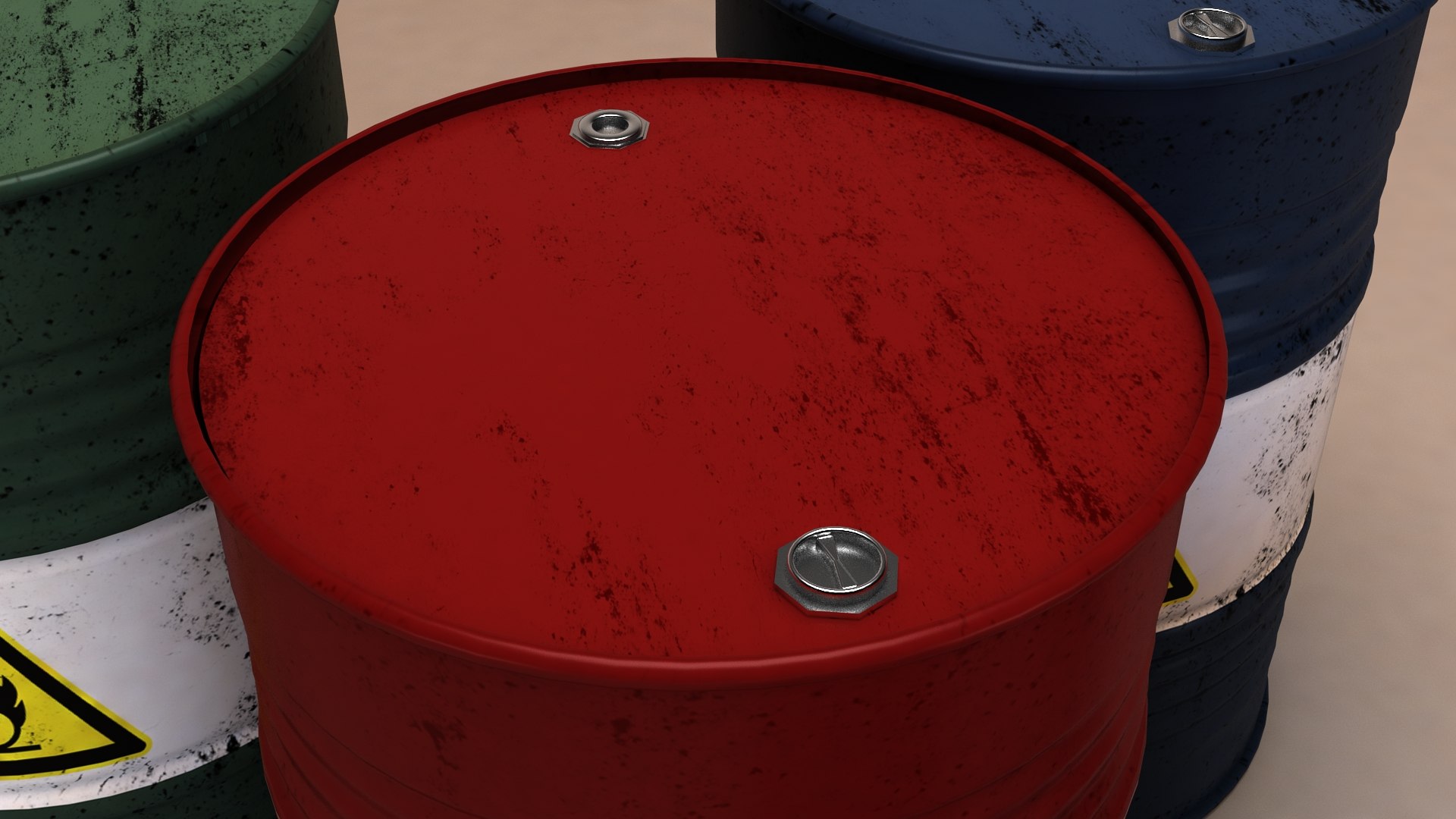 3D Oil Barrel Model - TurboSquid 1735073