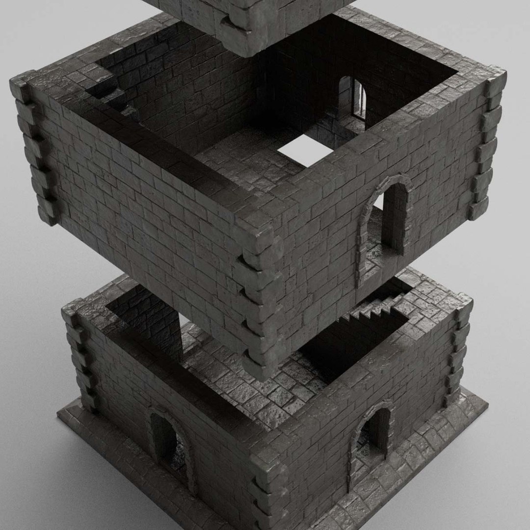 3D Moduler Castle Tower Model - TurboSquid 1298208