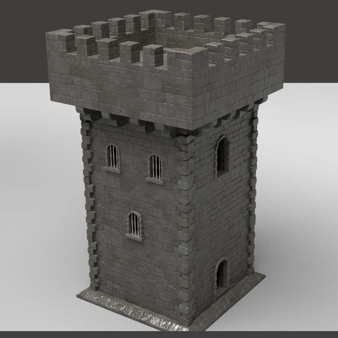 3D Moduler Castle Tower Model - TurboSquid 1298208
