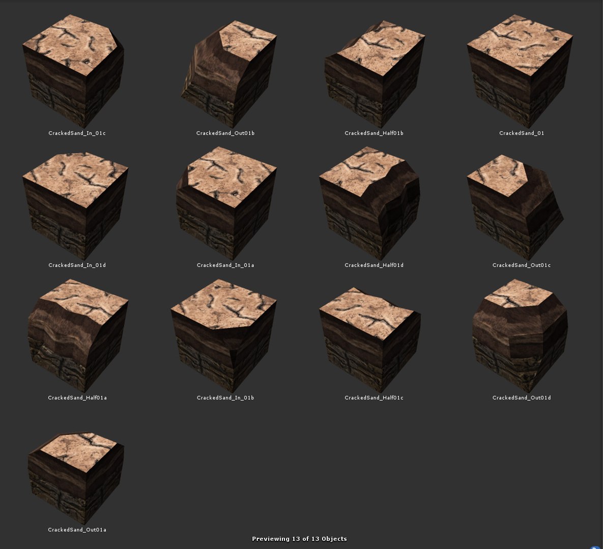 block terrain 3d model