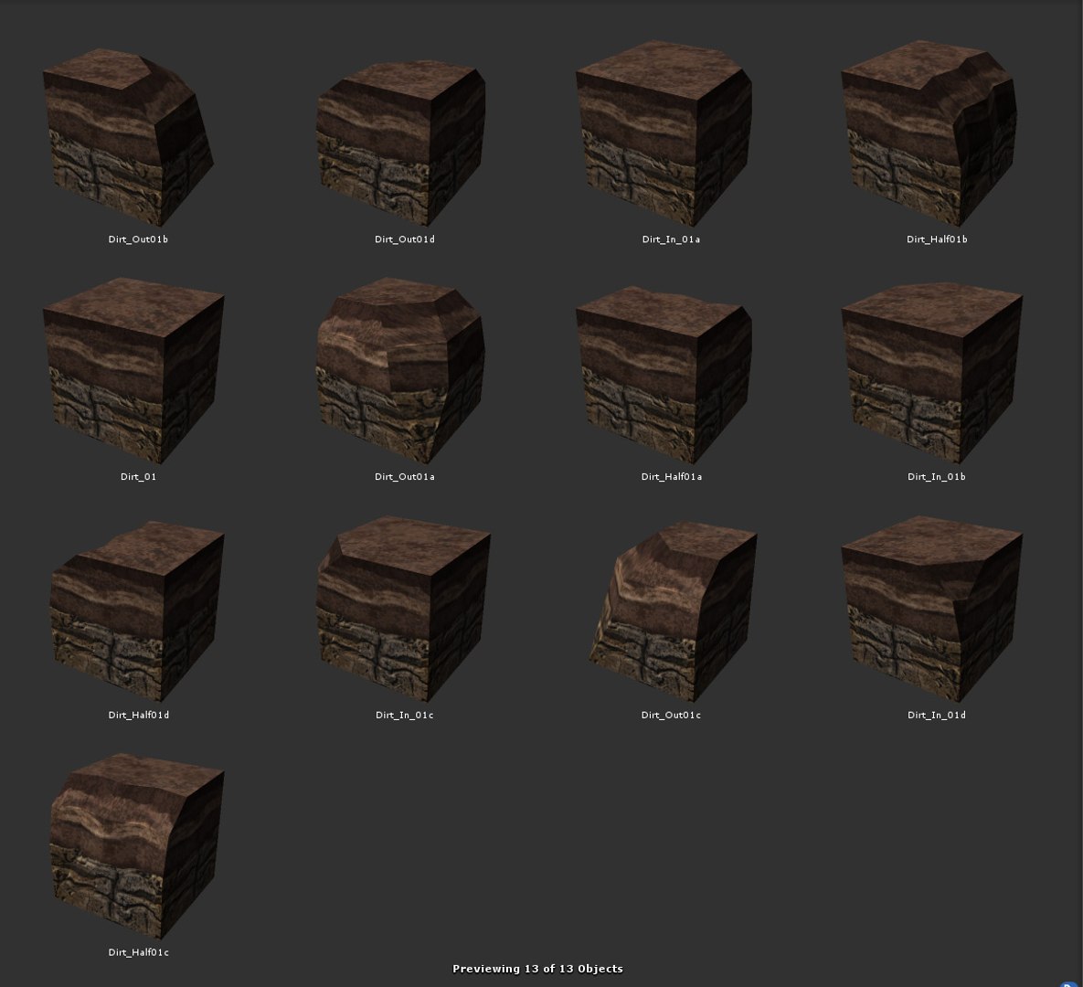 Block Terrain 3d Model