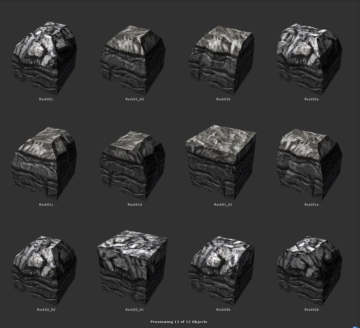 Block Terrain 3d Model