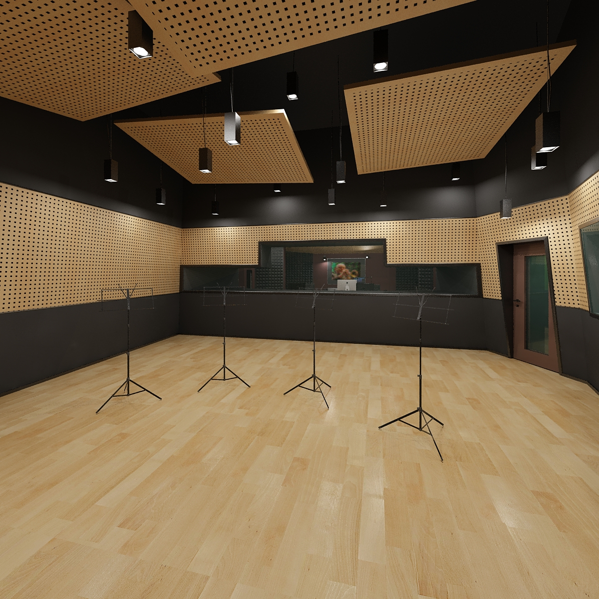 recording studio 3d model