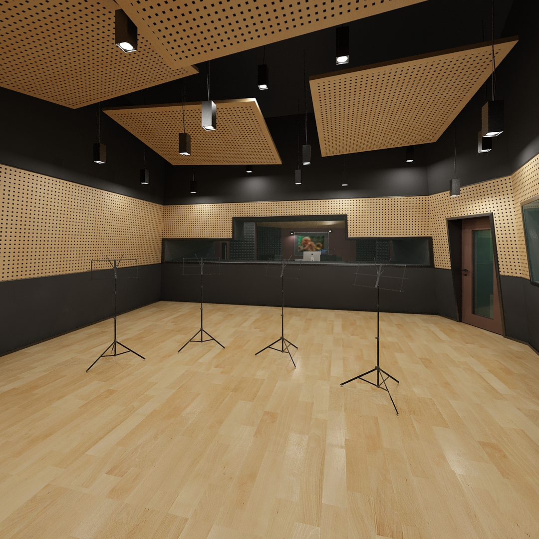 recording studio 3d model
