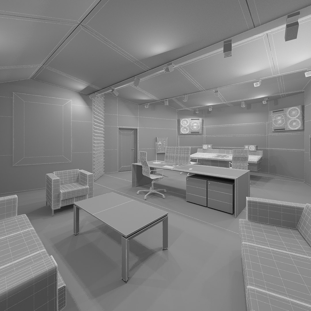 Recording Studio 3d Model