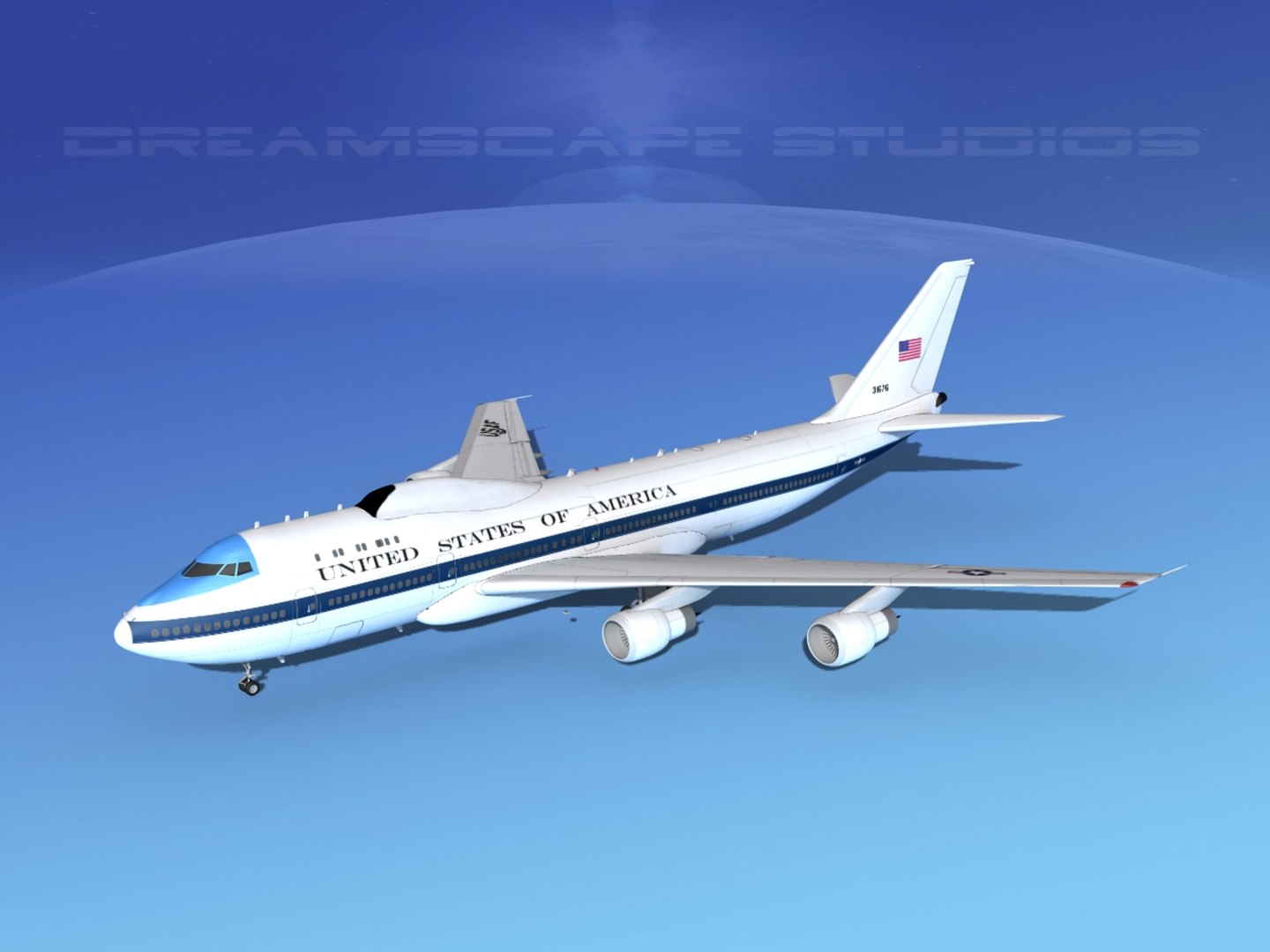E4b Night Watch Aircraft Boeing 3d 3ds