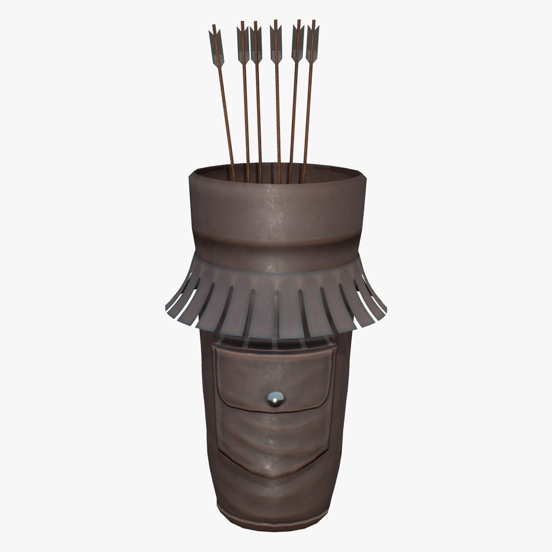 3D Hang Back Bow Scabbard With Arrows In Accessory Model - TurboSquid ...