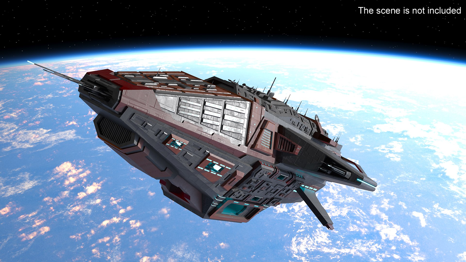 3D Futuristic Armored Spaceship - TurboSquid 2247302