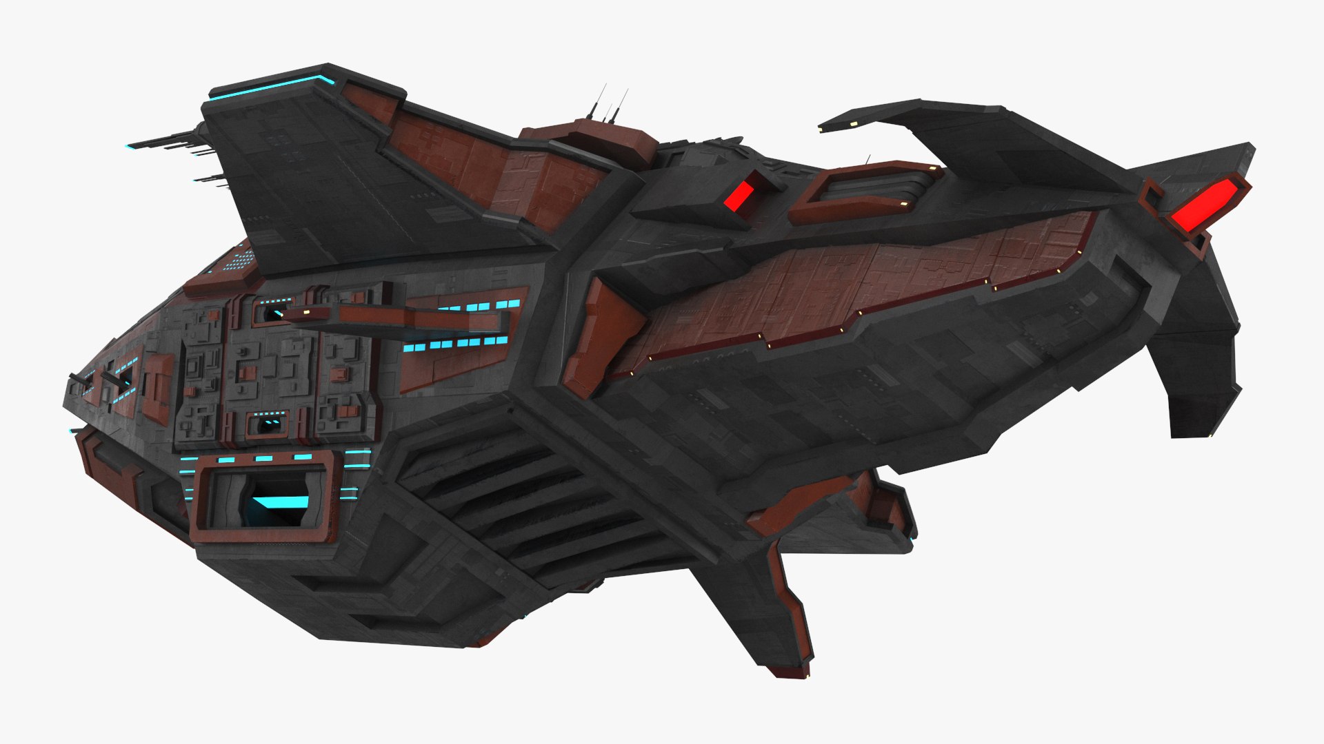 3D Futuristic Armored Spaceship - TurboSquid 2247302