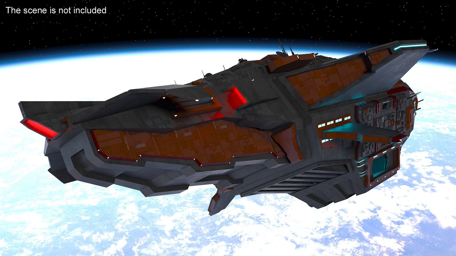 3D Futuristic Armored Spaceship - TurboSquid 2247302