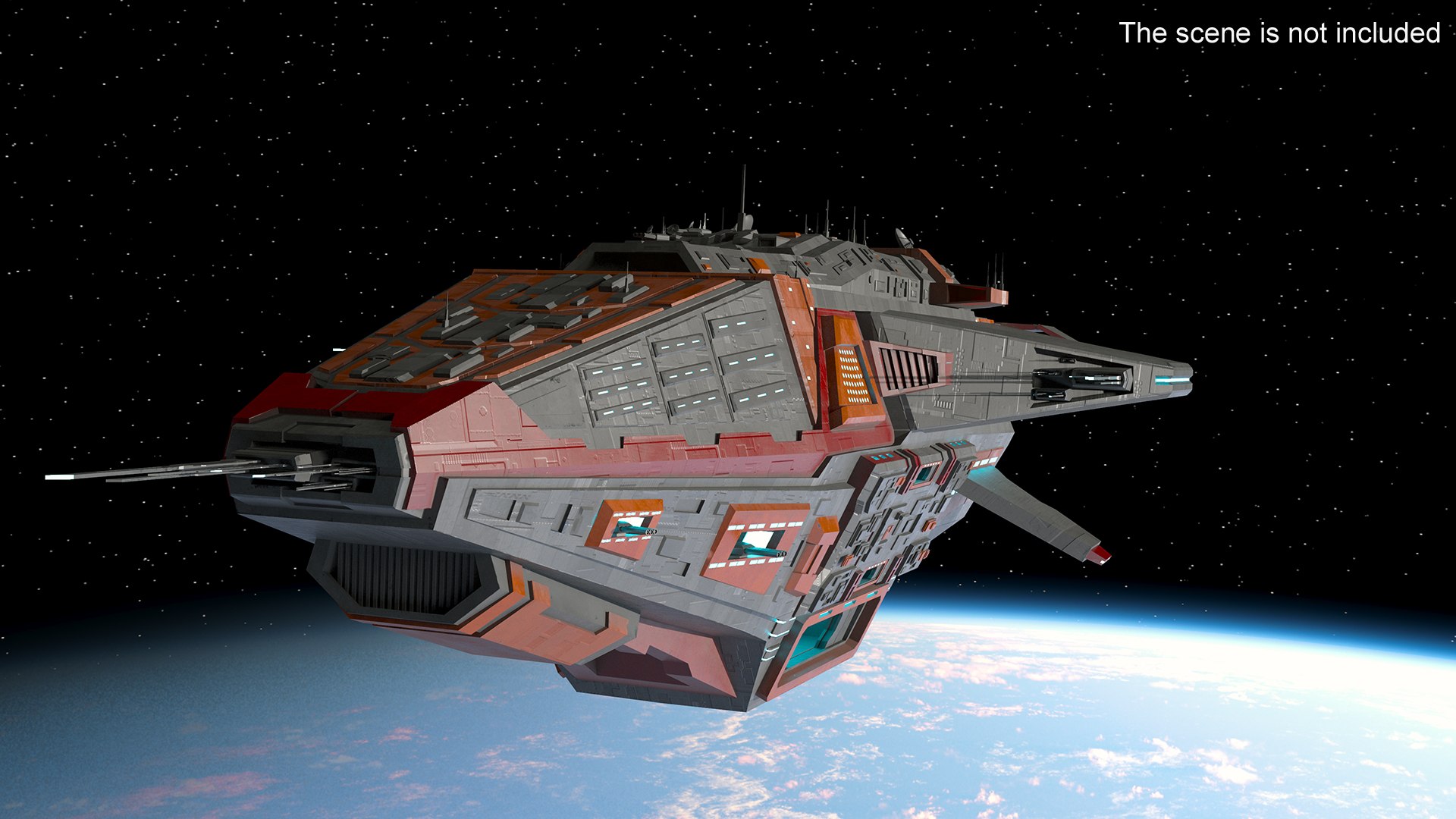 3D Futuristic Armored Spaceship - TurboSquid 2247302
