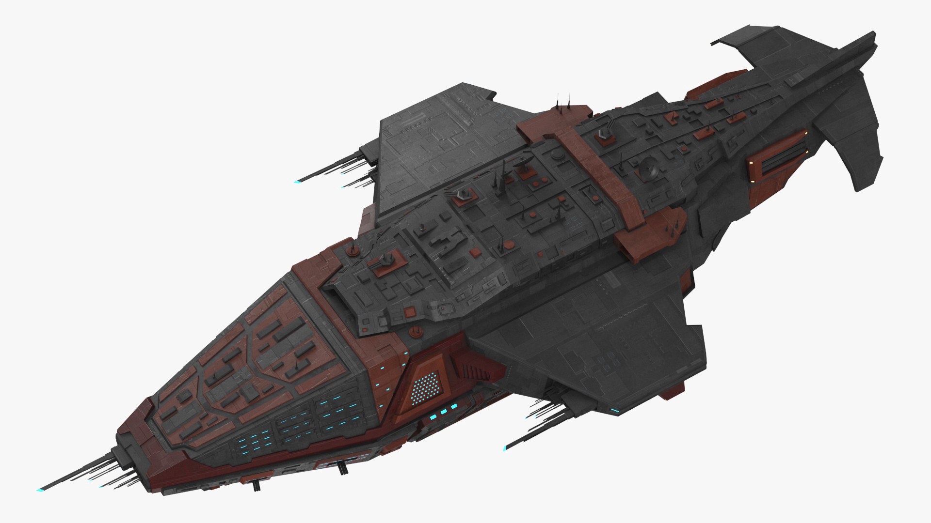 3D Futuristic Armored Spaceship - TurboSquid 2247302