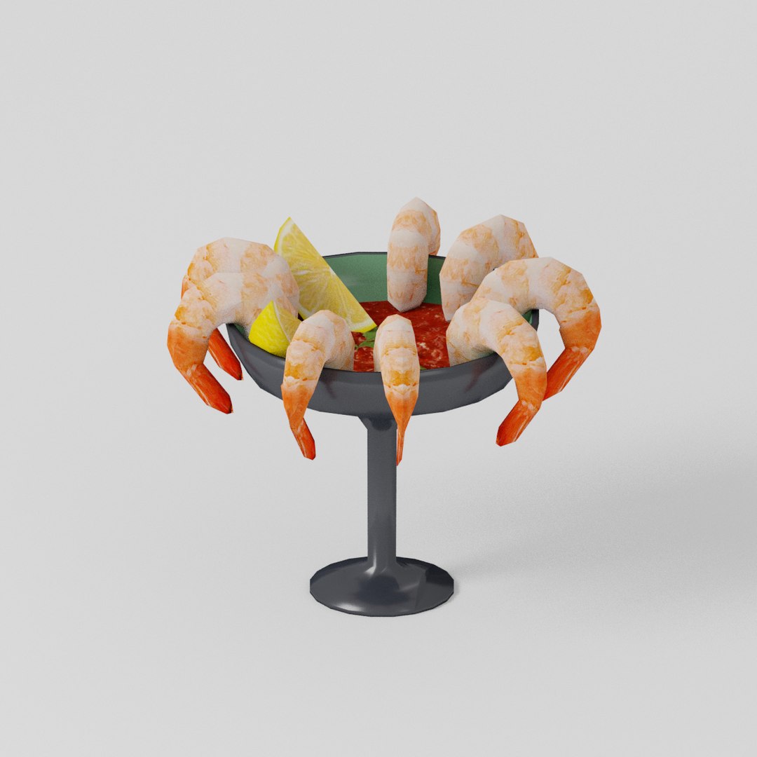 Shrimp Seafood Food 3D Model - TurboSquid 1442195