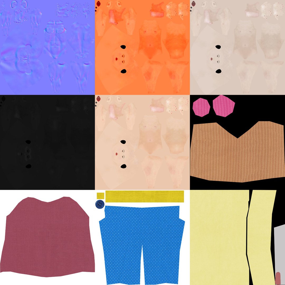 semi realistic female 3d model