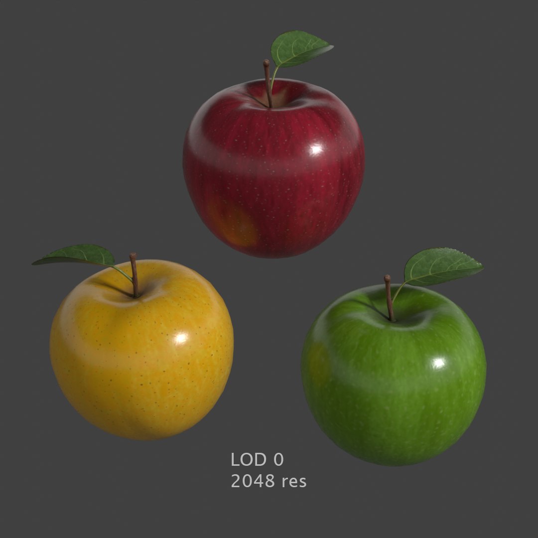 3D Model Apples - TurboSquid 2236826