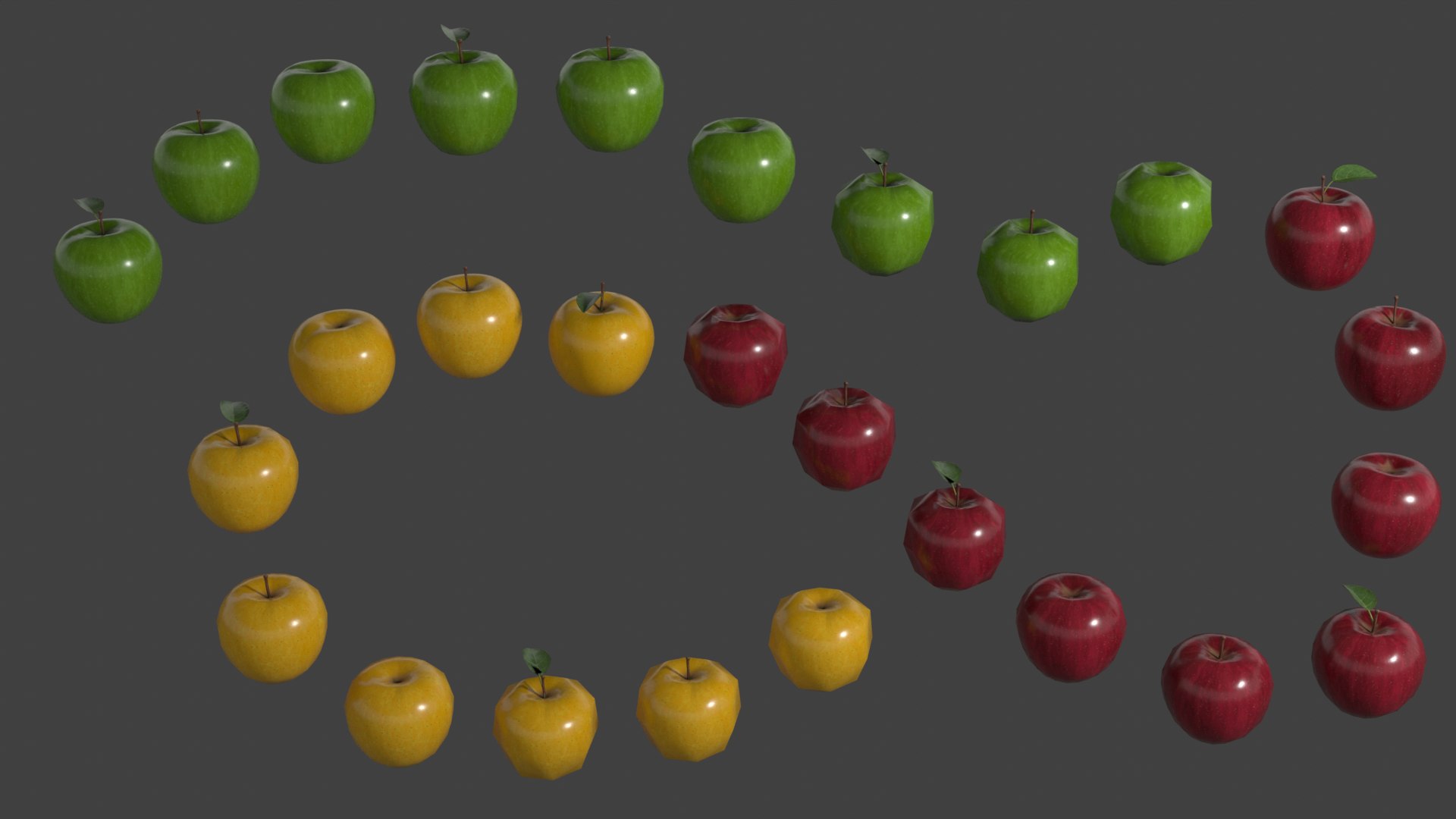 3D Model Apples - TurboSquid 2236826