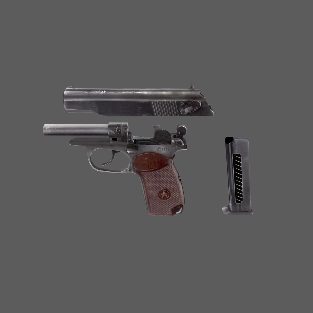 Makarov Pistol PM 3D Model - TurboSquid 2261659