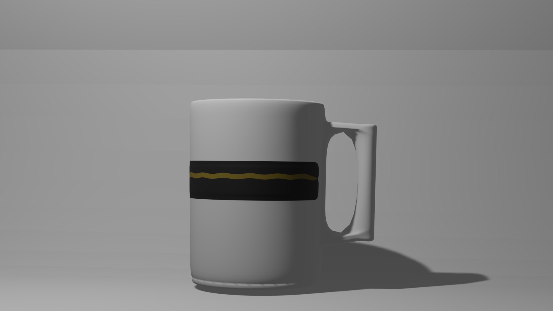 3D Yellow Stripe Motive Glass Model - TurboSquid 1873365