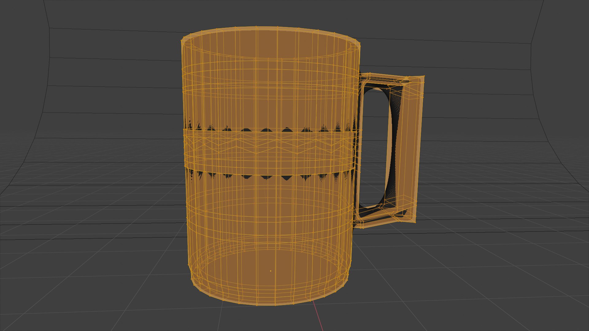 3D Yellow Stripe Motive Glass Model - TurboSquid 1873365