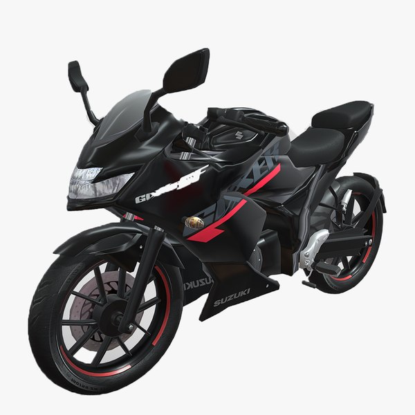modelo 3d motorcycle Suzuki Gixxer SF Racing rider motorcyclist ...