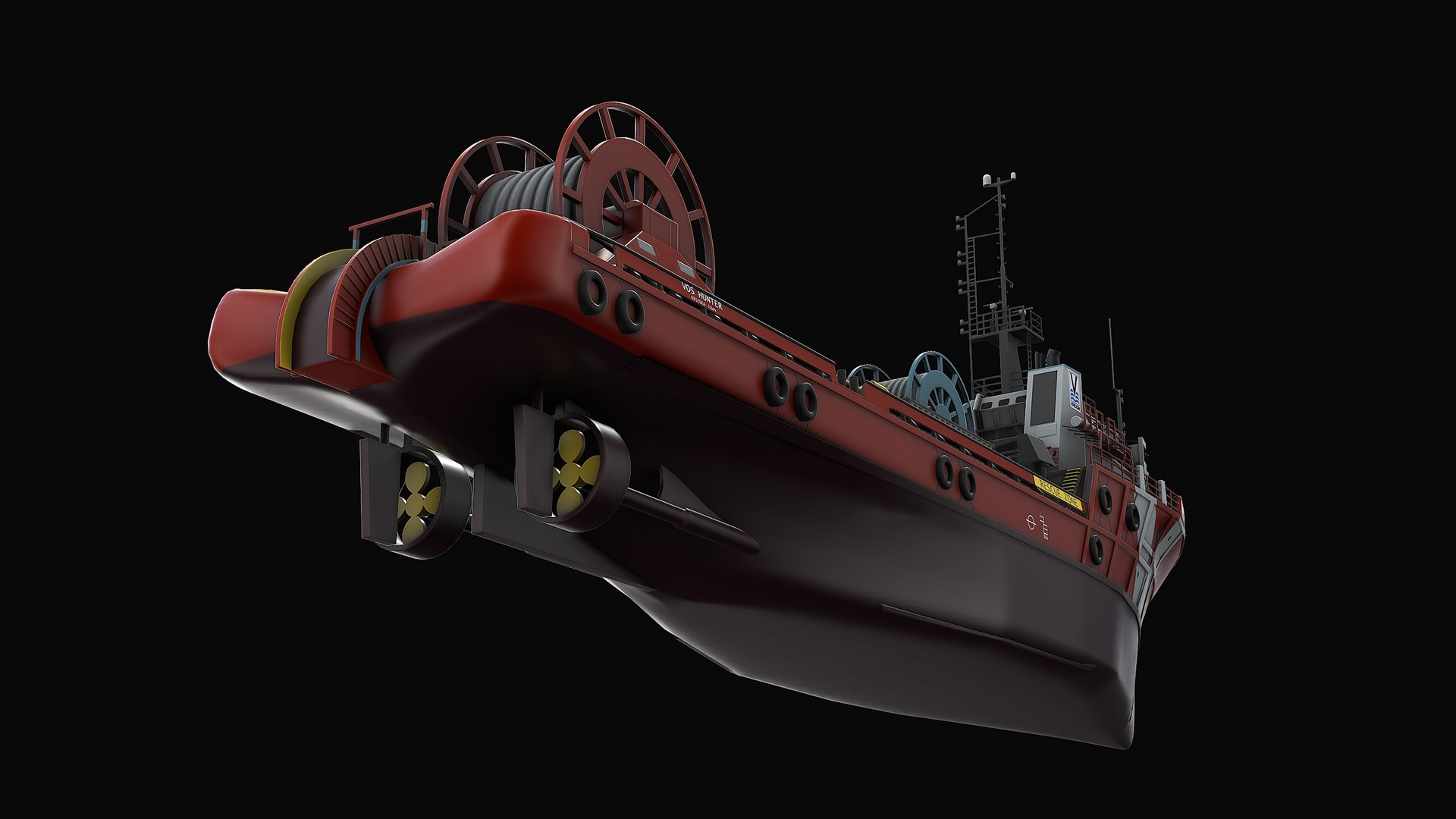 3D Anchor Handling Tug Supply Vessel VOS Hunter - TurboSquid 2298183