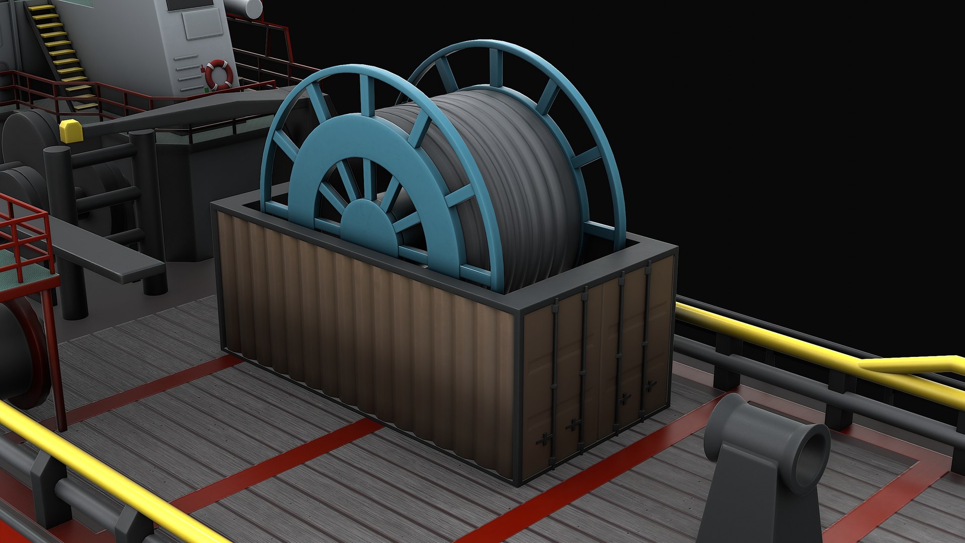 3D Anchor Handling Tug Supply Vessel VOS Hunter - TurboSquid 2298183