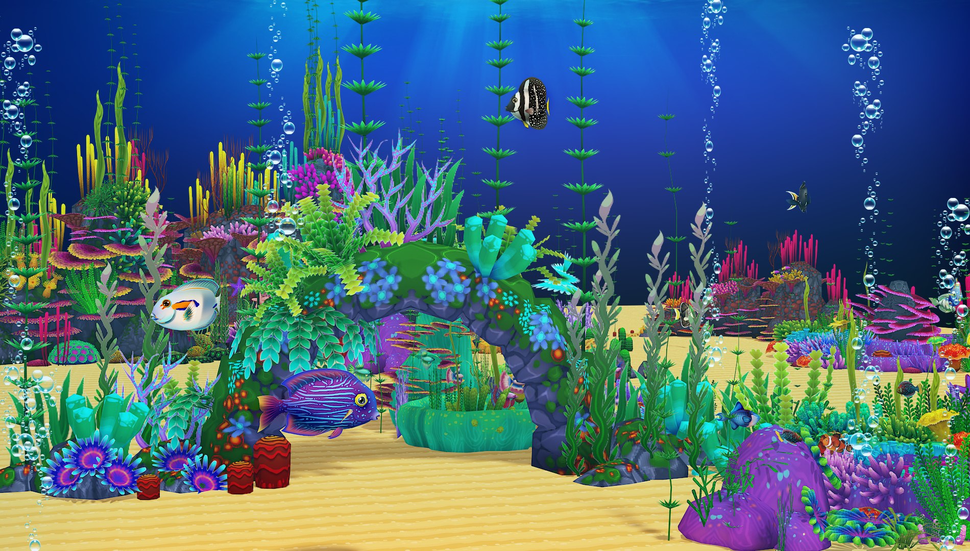 3d Tang Fish Aquarium