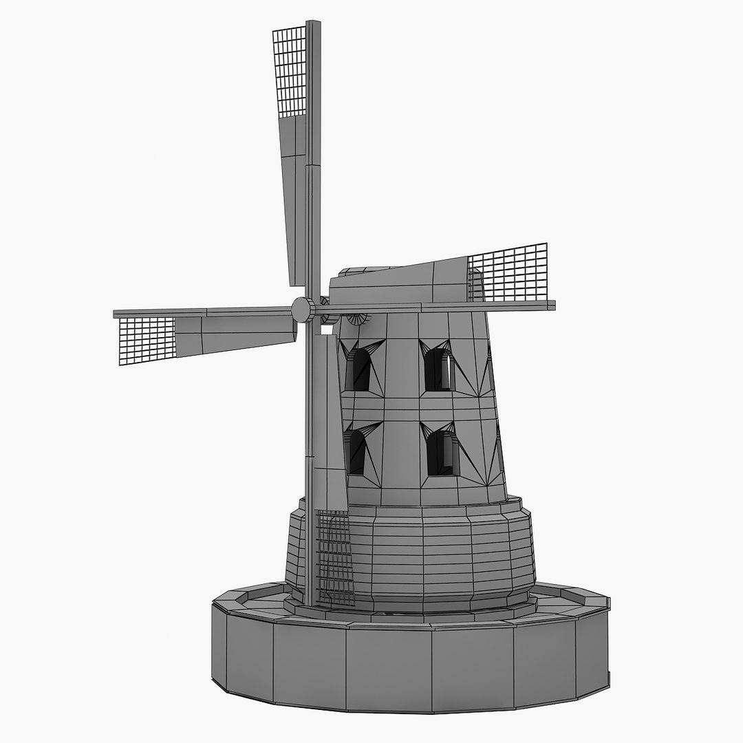Medieval windmill 3D model - TurboSquid 1548888