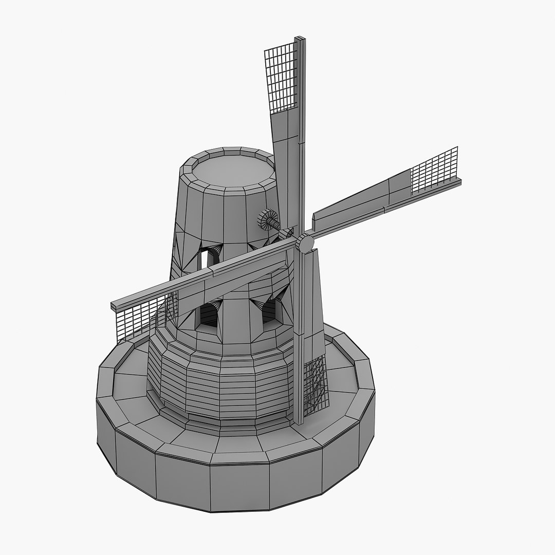 Medieval windmill 3D model - TurboSquid 1548888