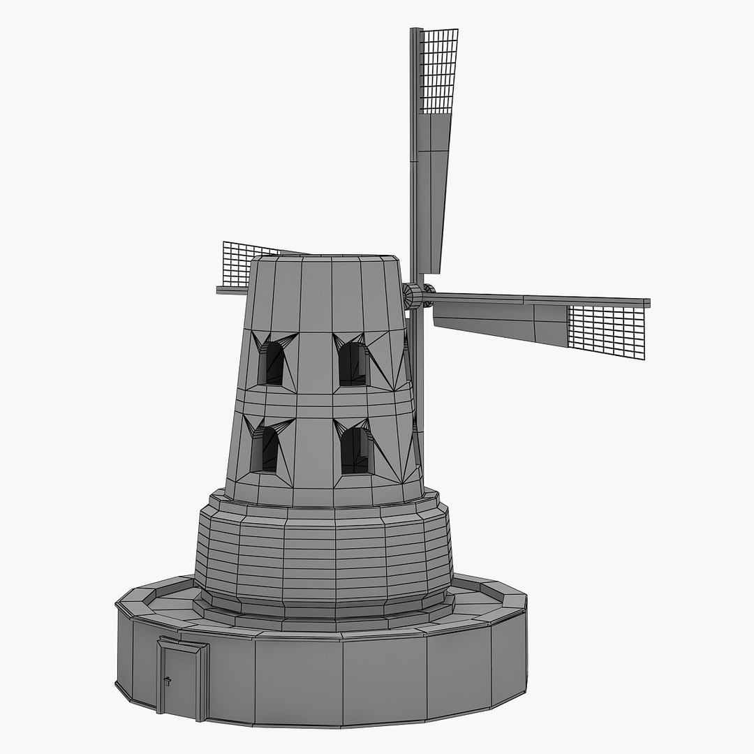 Medieval windmill 3D model - TurboSquid 1548888