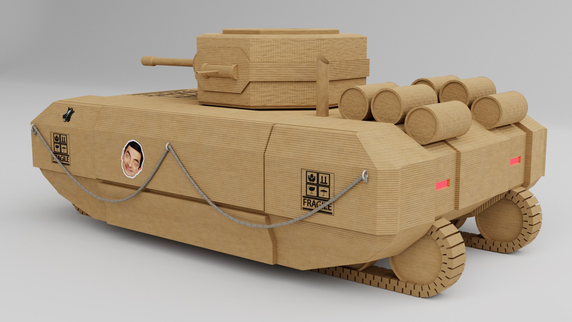 3D Model Cardboard Tank - TurboSquid 1807317