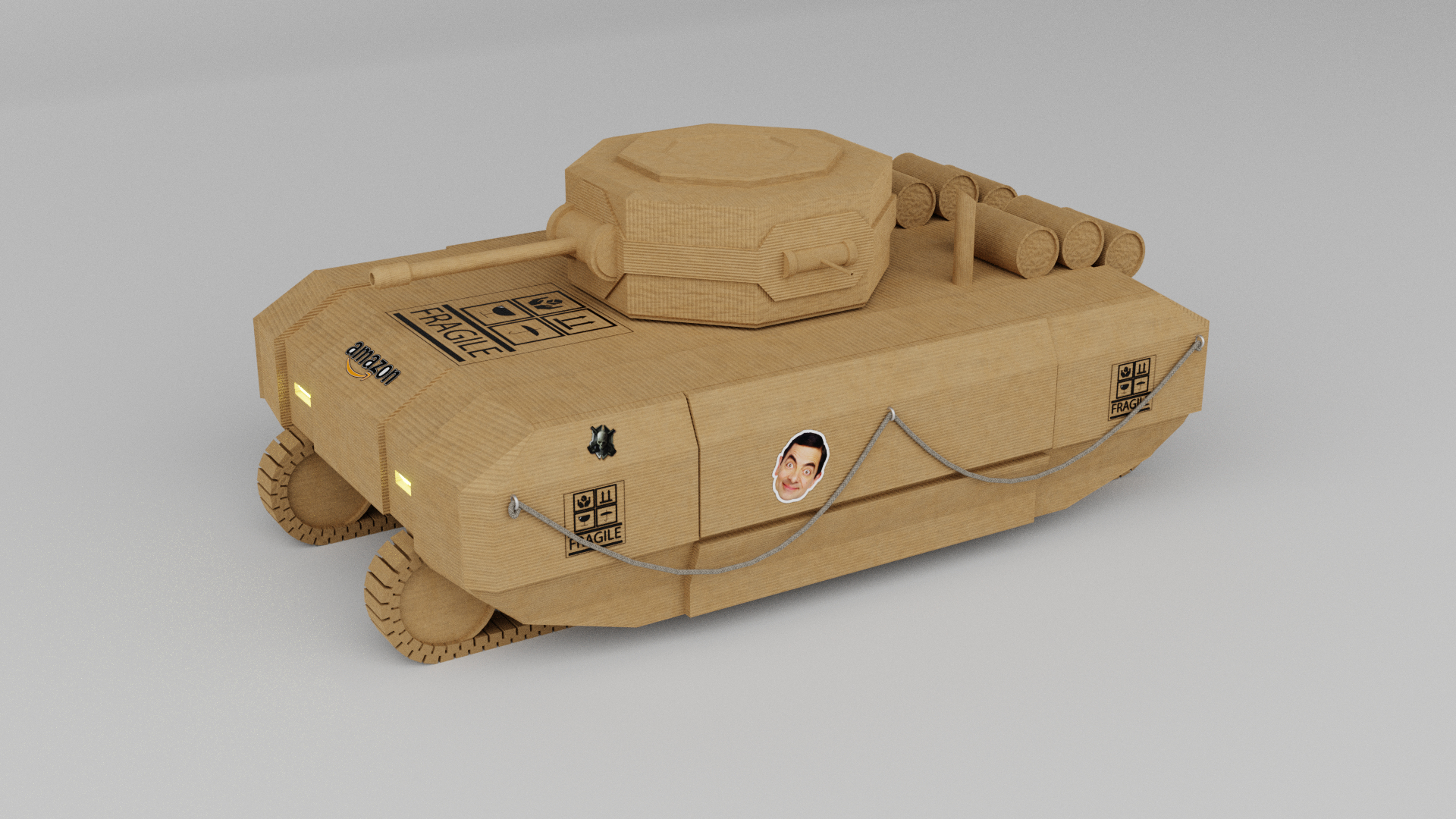 3D Model Cardboard Tank - TurboSquid 1807317