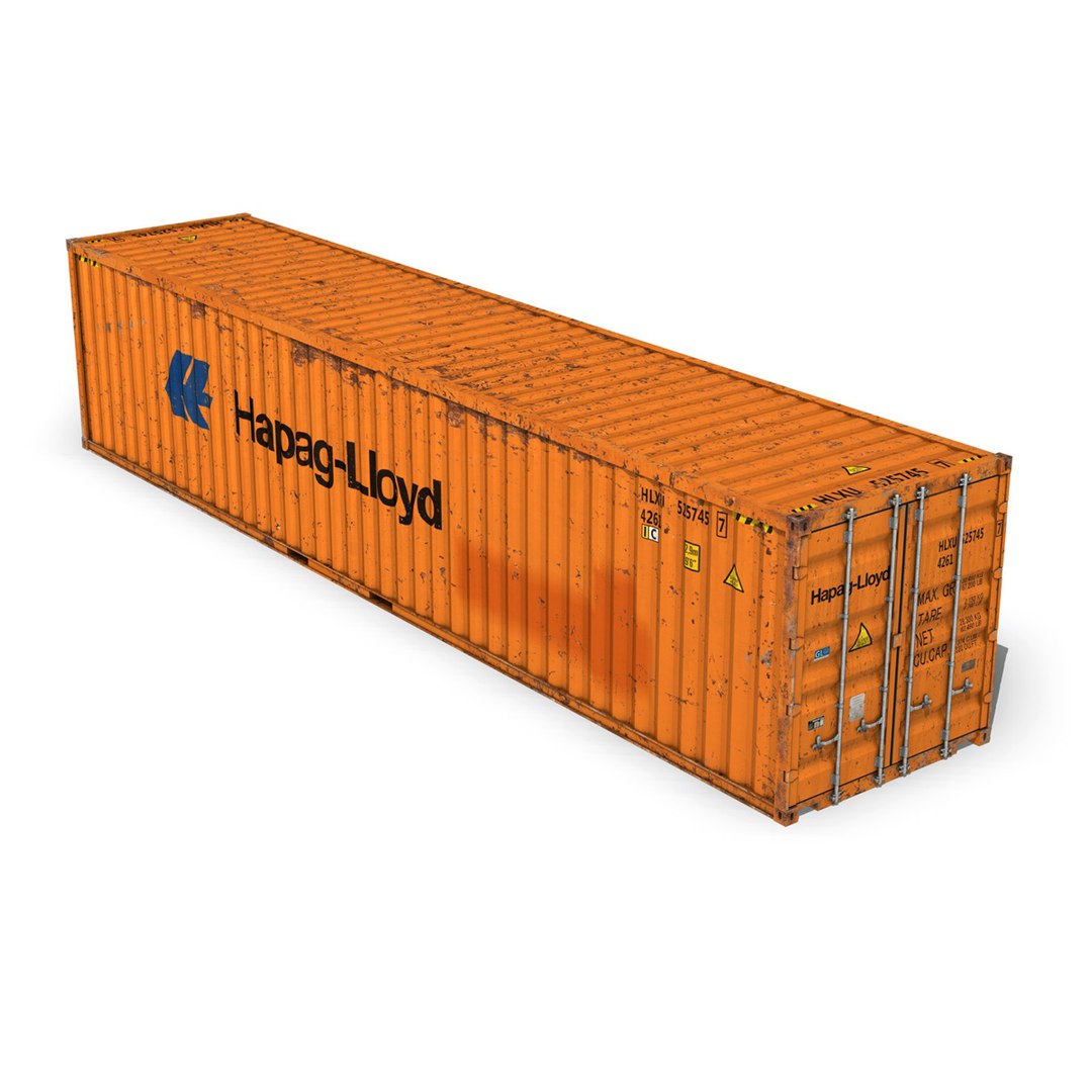 3ds 40ft Shipping Container Hapag