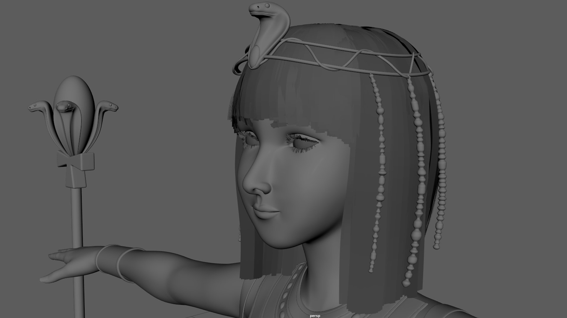 3D Semi-Realistic Egyptian Queen ISABELLA Without Rig - TurboSquid 2298516