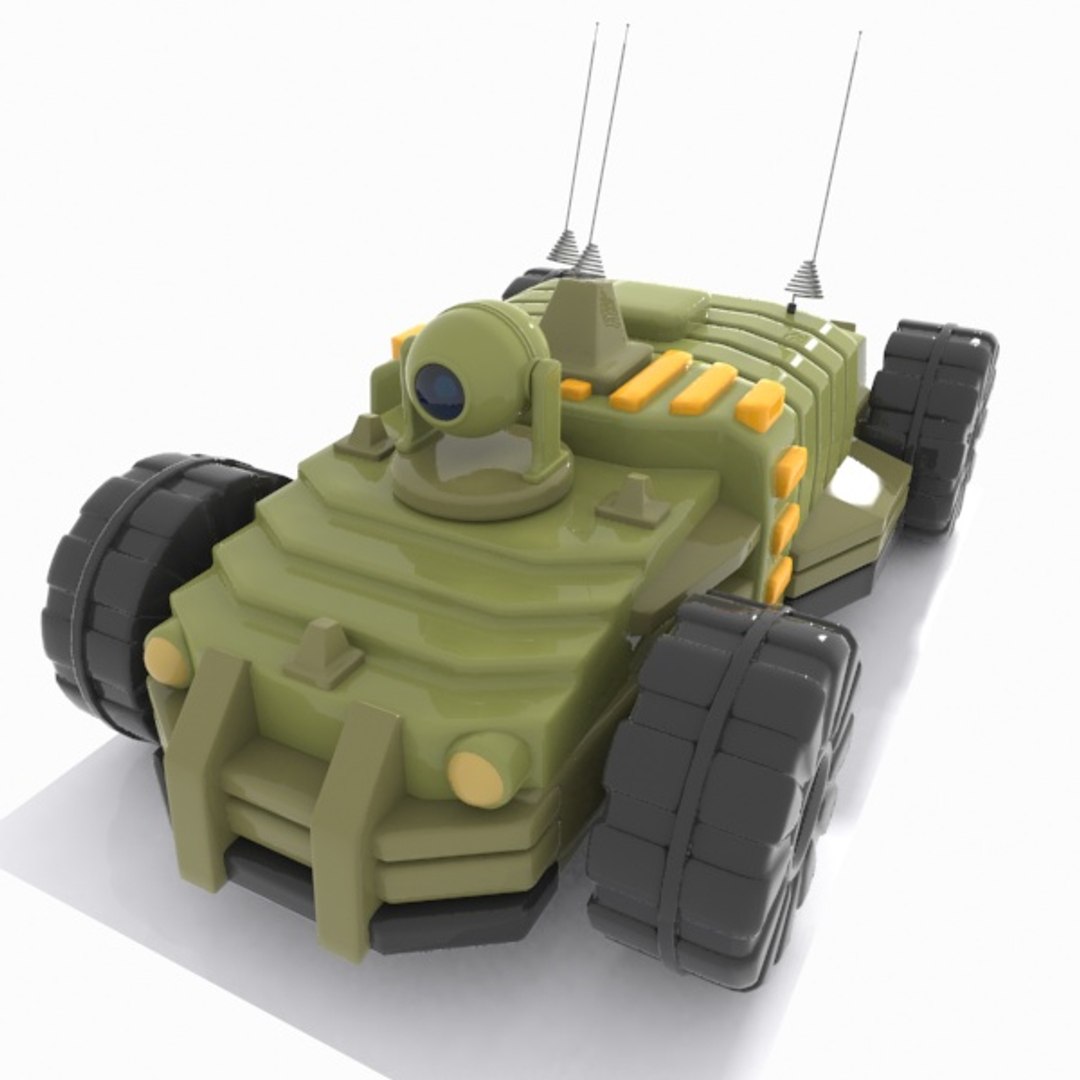 cartoon unmanned vehicle 3d 3ds