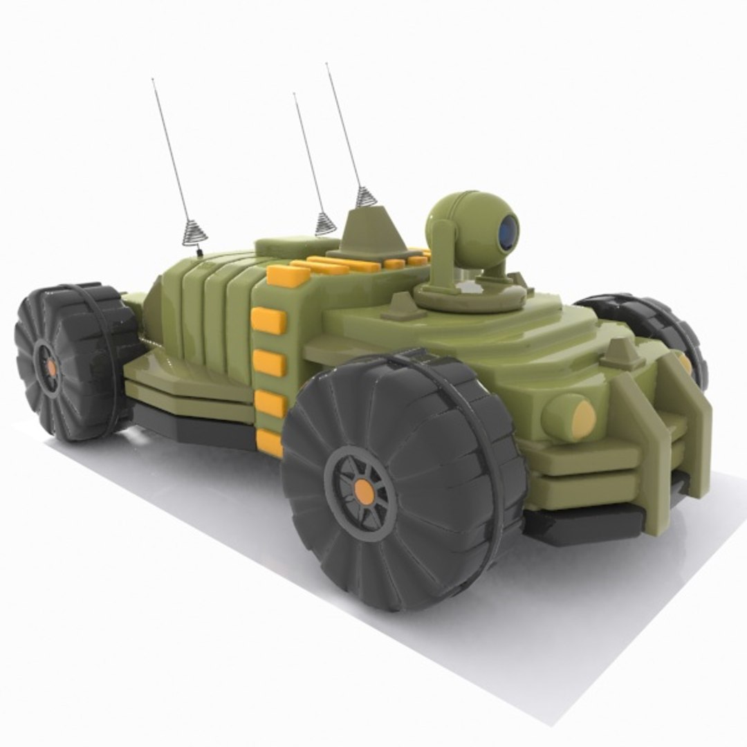 Cartoon Unmanned Vehicle 3d 3ds