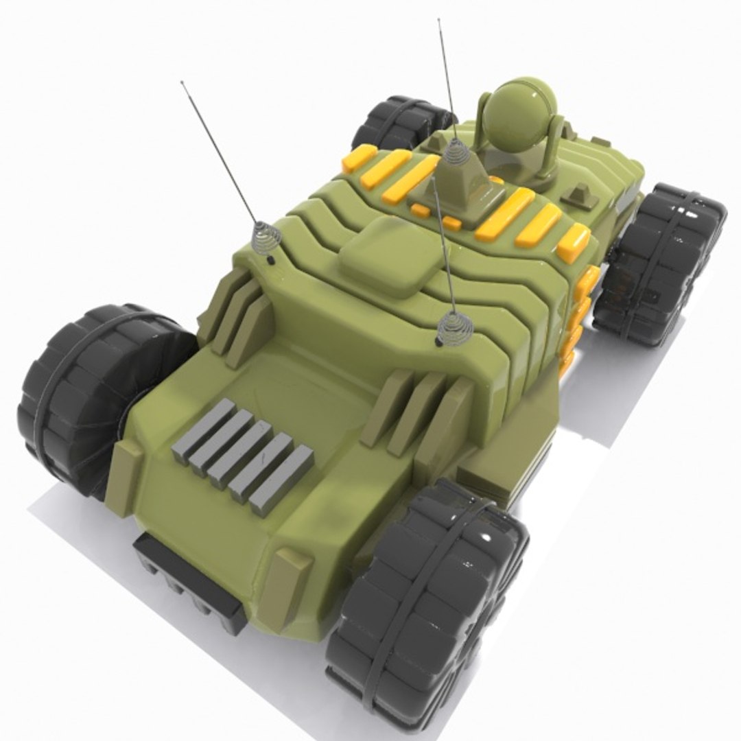 Cartoon Unmanned Vehicle 3d 3ds