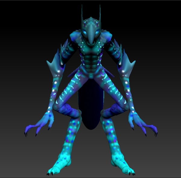 fat alien 3d obj