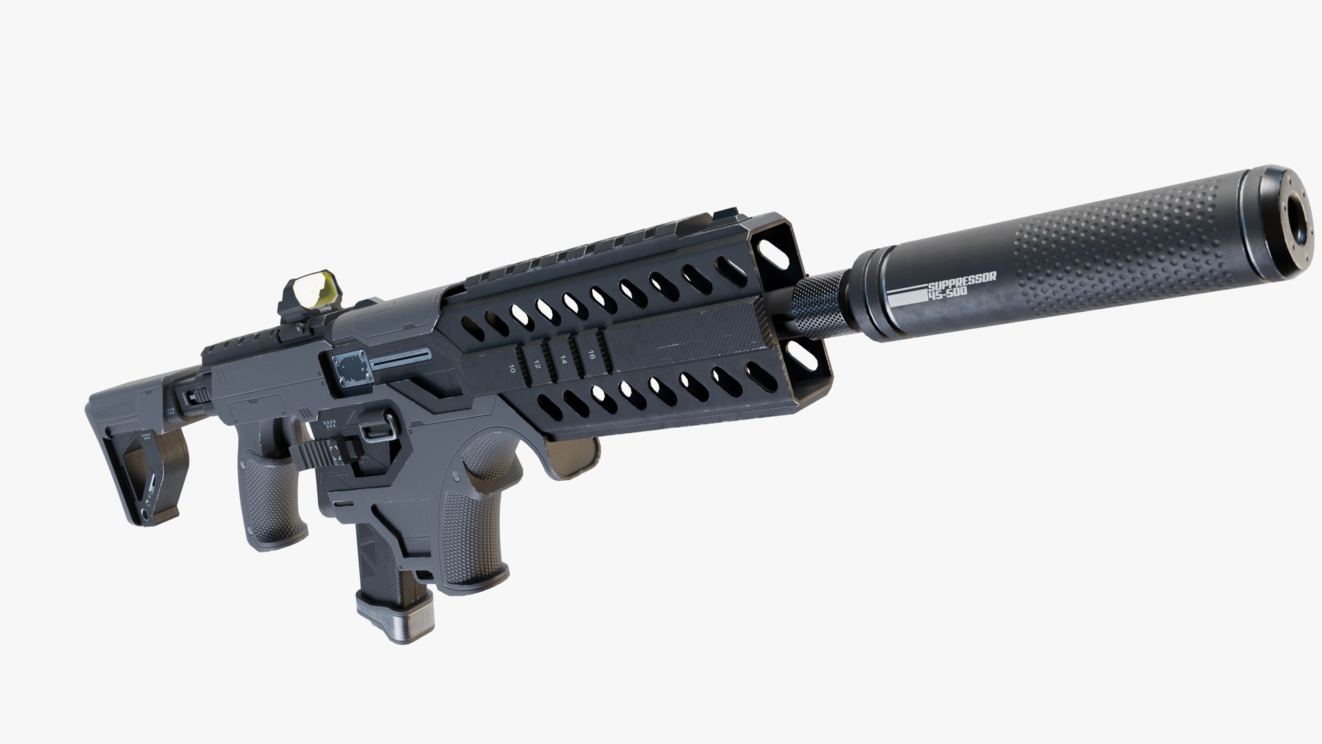 3D Futuristic Assault Rifle Model - TurboSquid 2390737