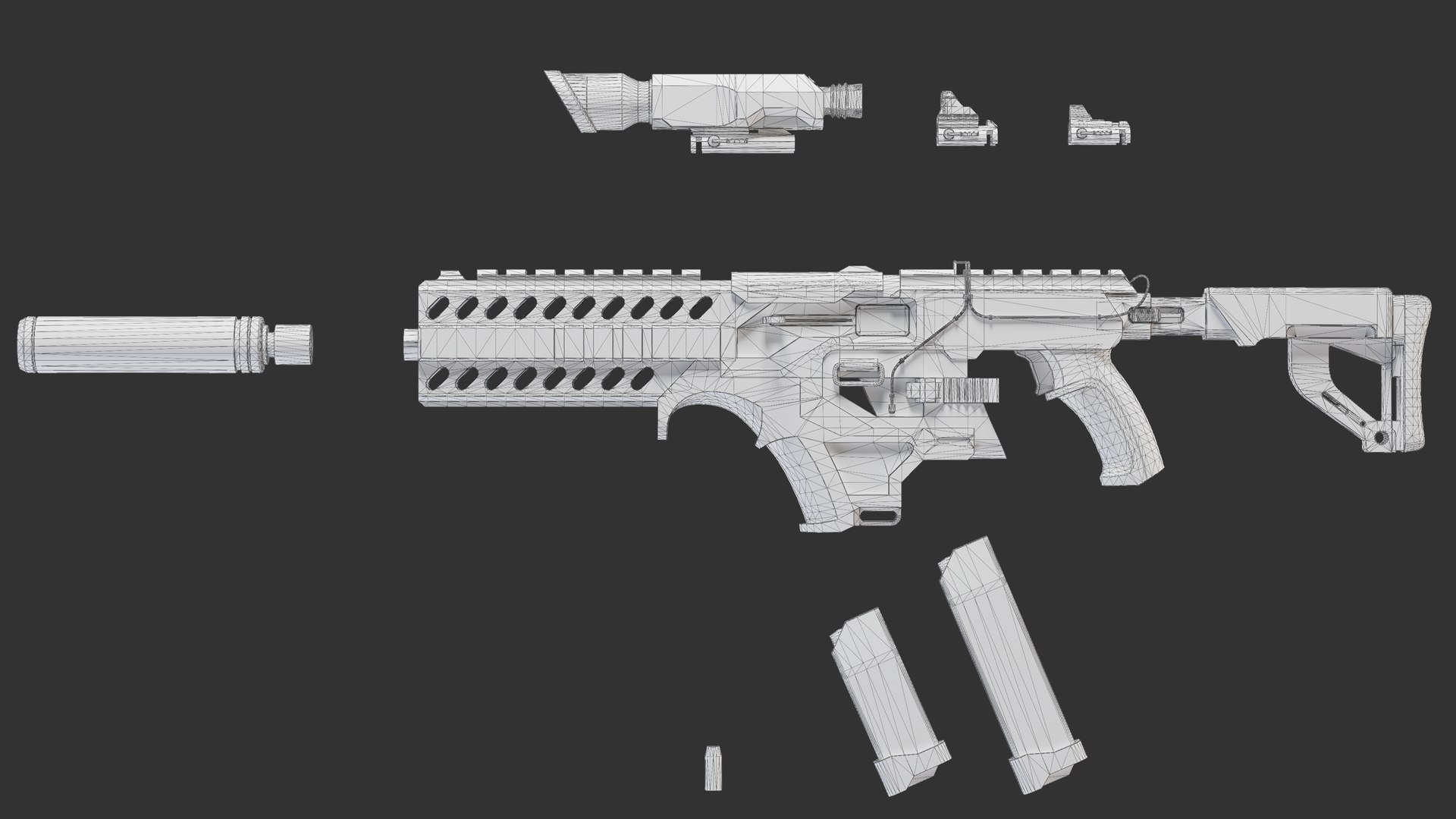 3D Futuristic Assault Rifle Model - TurboSquid 2390737