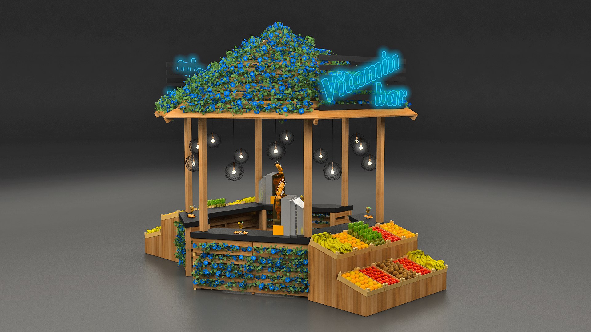 Hexagon Bar 3D Model - TurboSquid 1625469