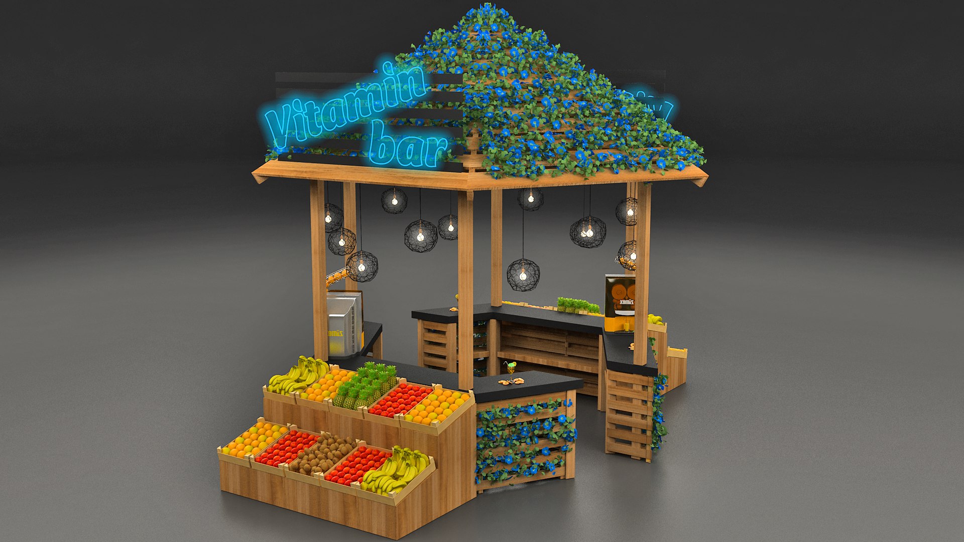 Hexagon Bar 3D Model - TurboSquid 1625469