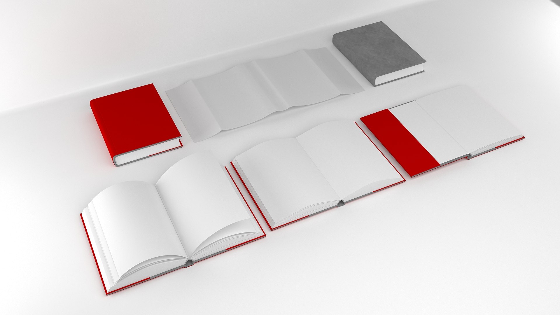 3D Book Set Model - TurboSquid 1789426