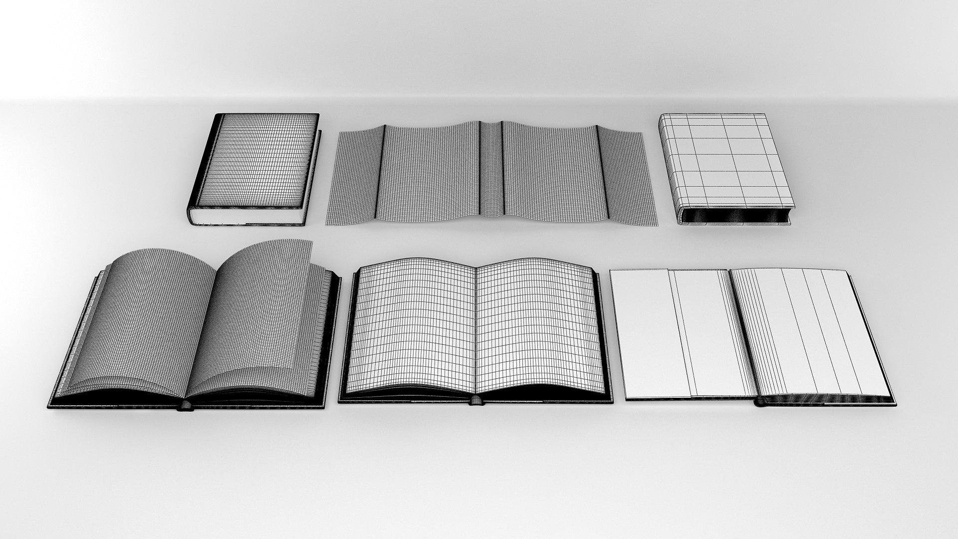 3D Book Set Model - TurboSquid 1789426