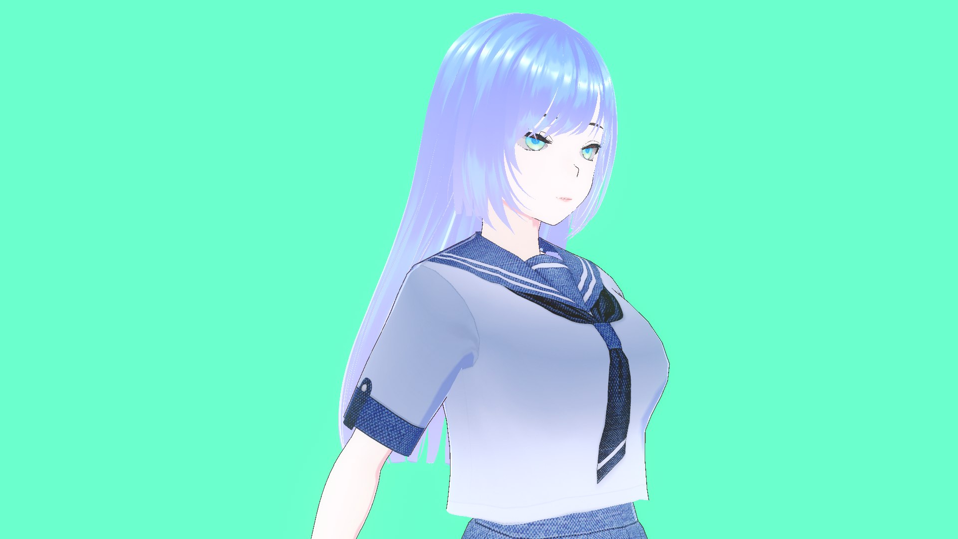 Anime School Girl VTUBER Animation And Game Ready 3D Model - TurboSquid ...