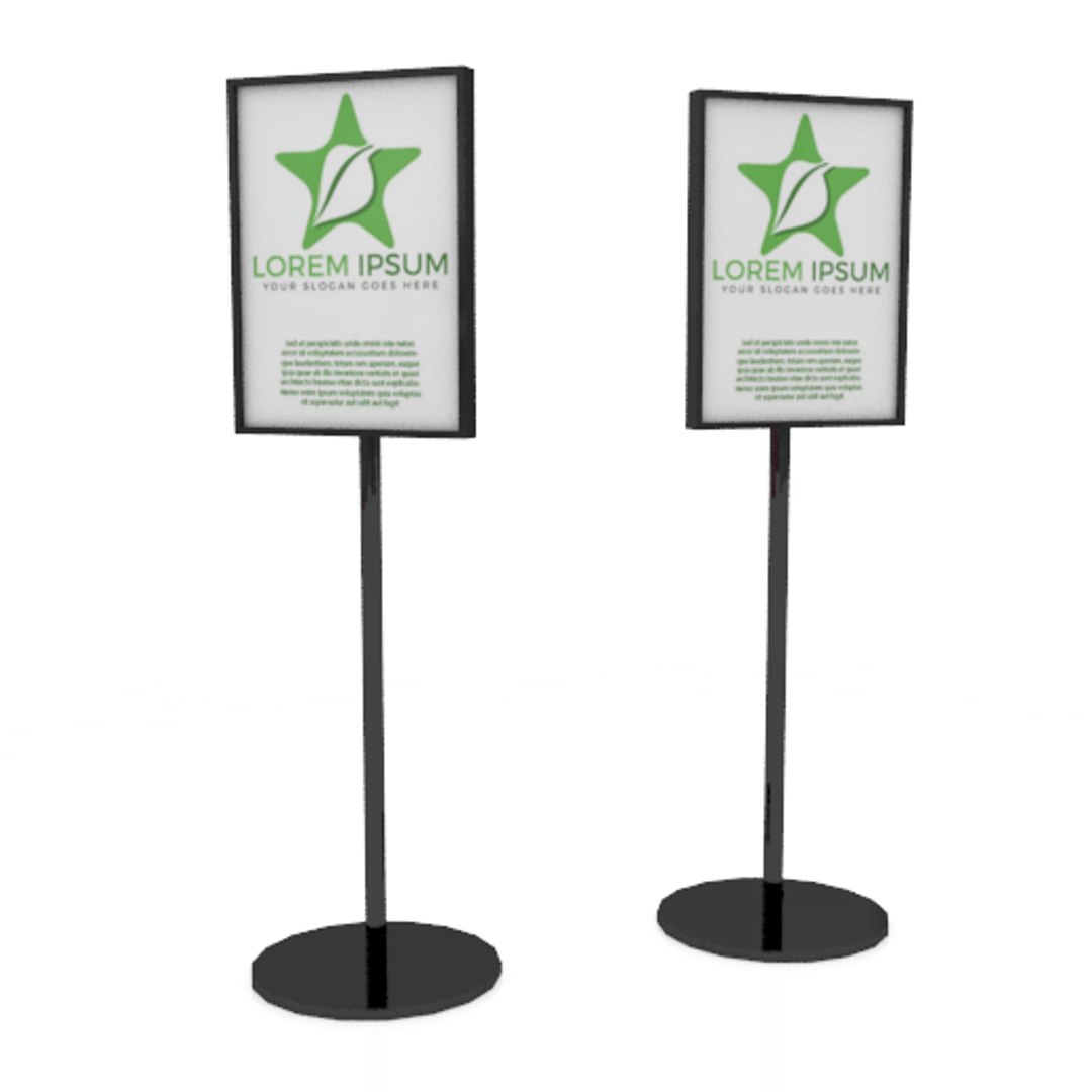 T Bar Banner Poster 3D Model - TurboSquid 1549429